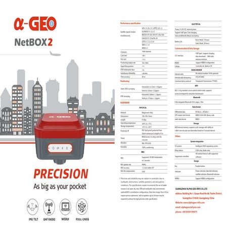 Jual Alpha Geo GNSS Receiver NetBOX2 For Any Surveying Project | PDF