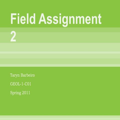 Field lab assignment 2 | PPTX