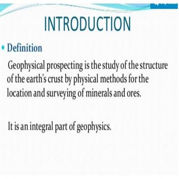 Mining geology :Geophysical methods | PPTX