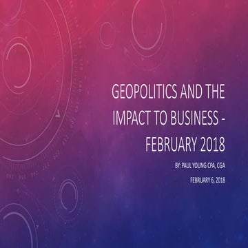 Geopolitical Events and how they are shaping the World | PPT