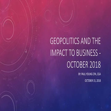 Geo-Political events and their impact on Business | PPTX