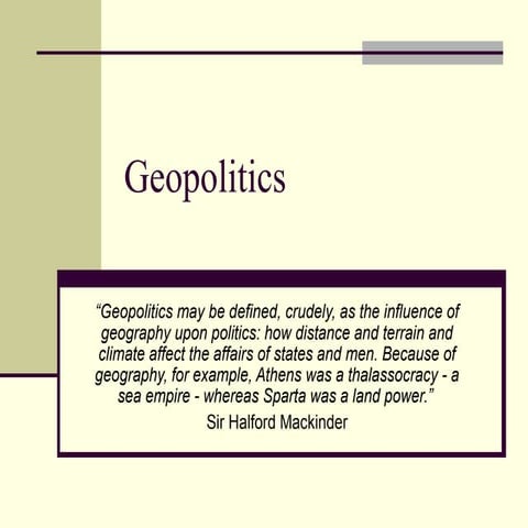 Geopolitics Key | PPT