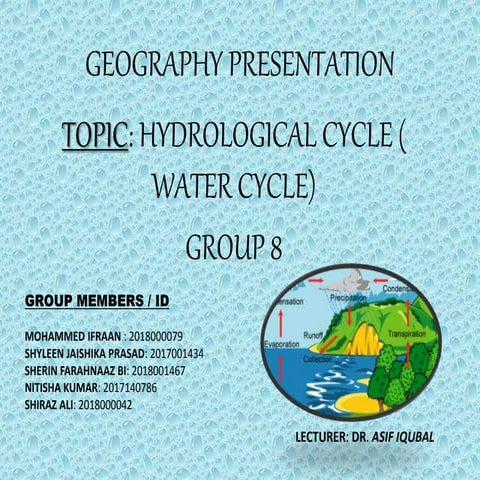 Hydrological cycle powerpoint presentation | PPTX