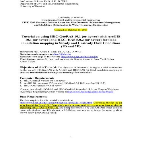 Hec ras tutorial-flume_example | PDF