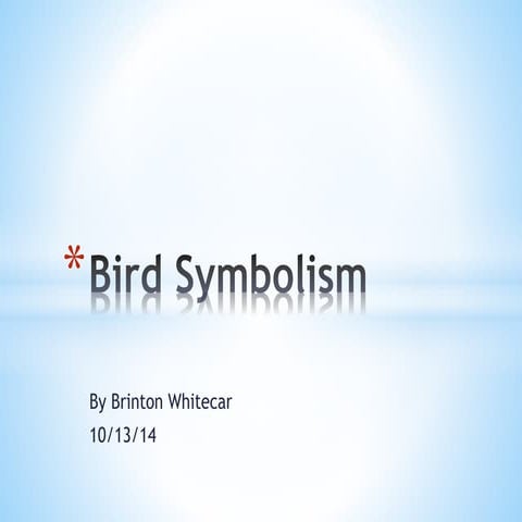 George bird symbolism | PPTX