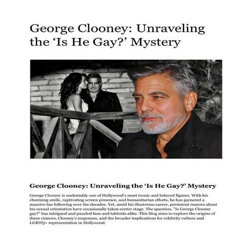 George Clooney_ Unraveling the ‘Is He Gay.pptx