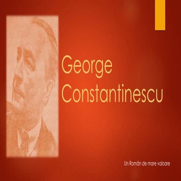 George Constantinescu | PPTX