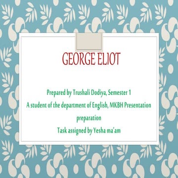 George Eliot | PPTX