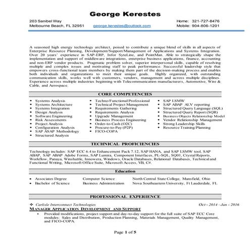 George kerestes resume (4.2) | DOCX