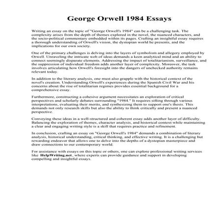 George Orwell 1984 Essays.pdf