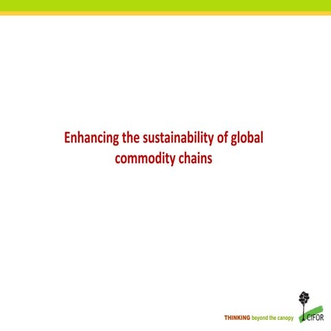 Enhancing the sustainability of global commodity chains | PPTX