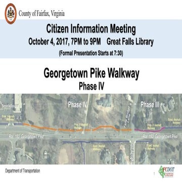 Georgetown Pike Walkway Phase III & Phase IV | PPTX