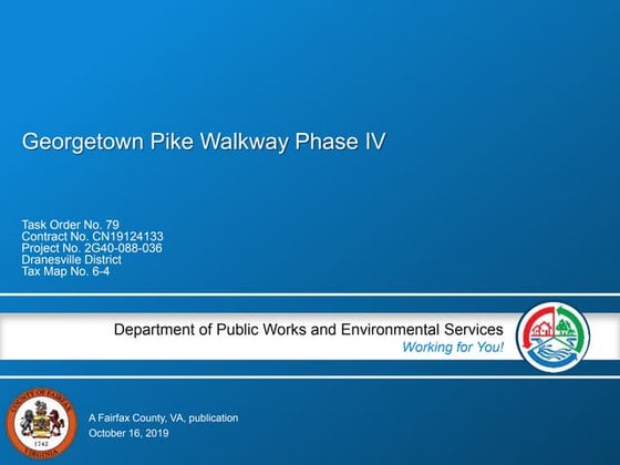 Georgetown Pike Walkway Phase III | PPT