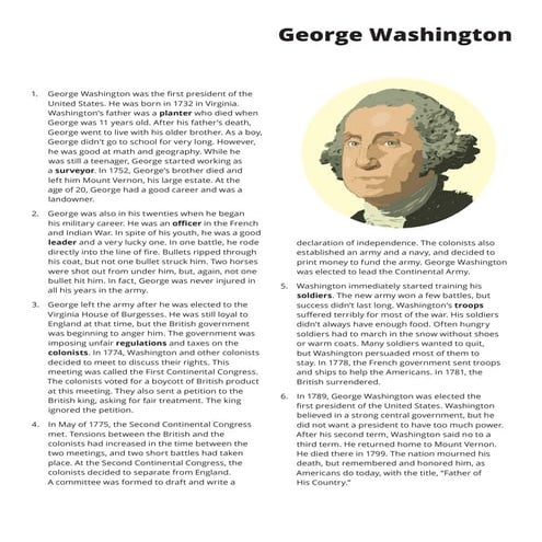 George washington Powerpoint presentation | PPT