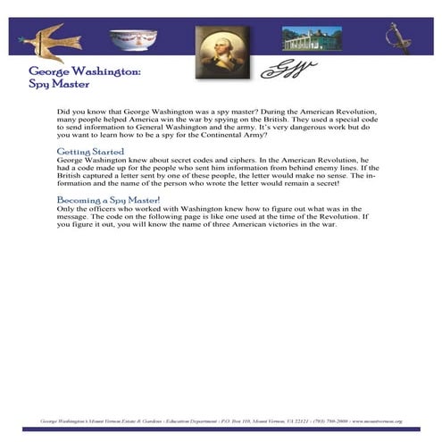 George Washington Spymaster | PDF
