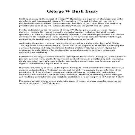 George W Bush Essay.pdf