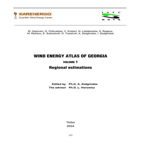 Georgian Wind Energy Atlas Eng 1 Part | PDF