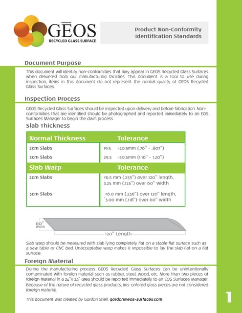 Cambria Edge profile sheet | PDF