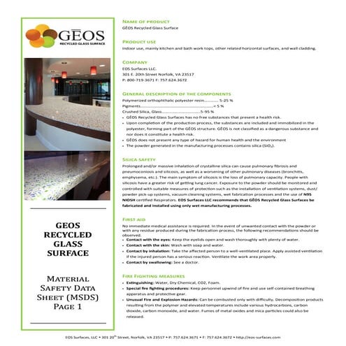 Geos MSDS | PDF