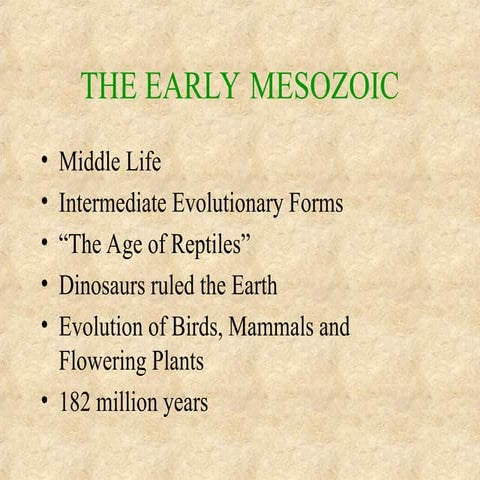 early mesozoic era and cretaceous boundry | PPT