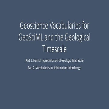 Geoscience Vocabularies 2018 | PPTX