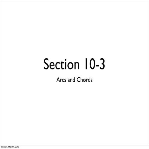 Geometry Section 10-3 1112 | PPT