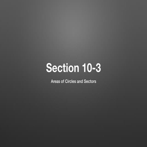 Geometry Section 10-3 | PDF