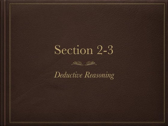 1.3.1 Inductive and Deductive Reasoning | PPT