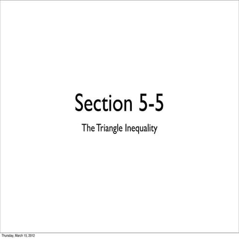 Ch4.6 Triangle Inequalities | PDF