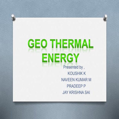 Geothermal Energy | PPT