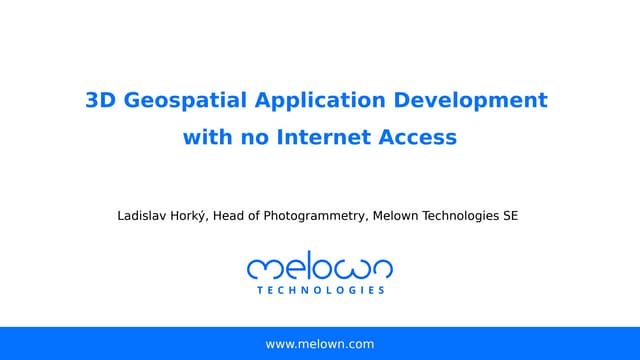3d Geospatial App Development With No Internet Access Ppt