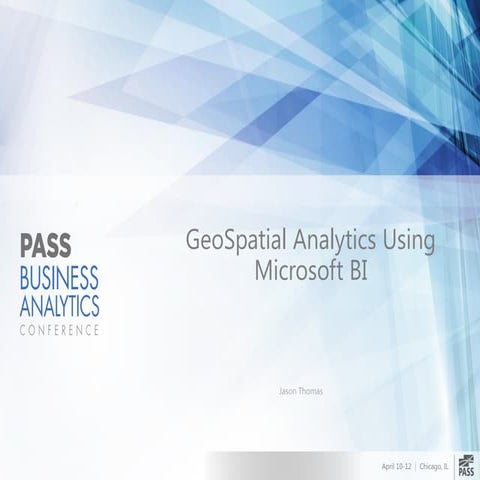 Geo spatial analytics using Microsoft BI | PDF