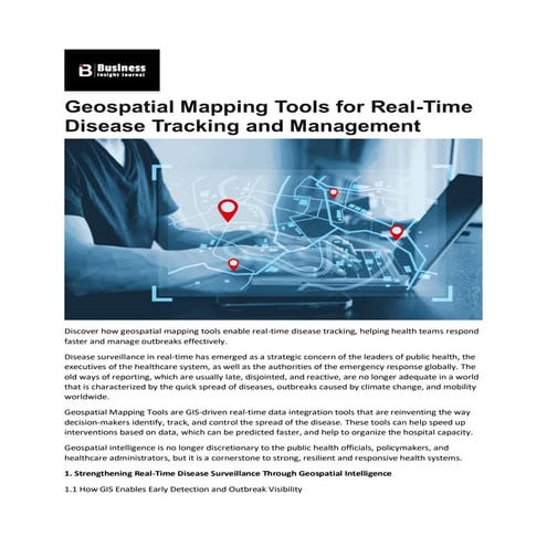Geospatial Mapping Tools for Smarter Public Health Planning | PDF
