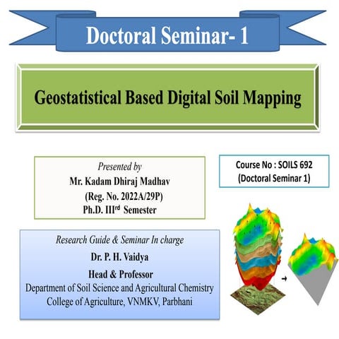 Geostatistical based Digital Soil Mapping | PDF