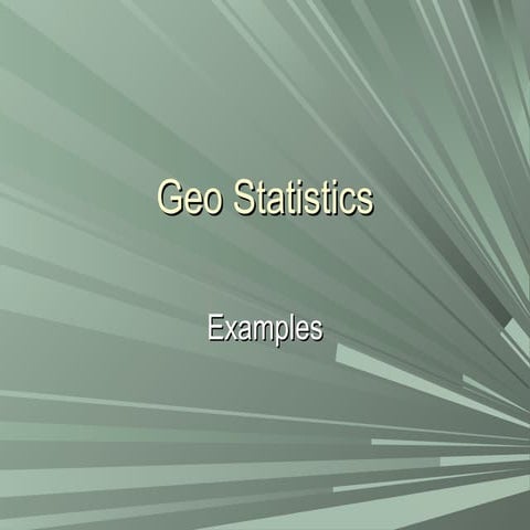 Geo statistics | PPT
