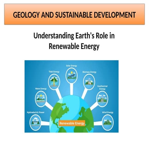 Geology Role and Sustainable Development | PPTX