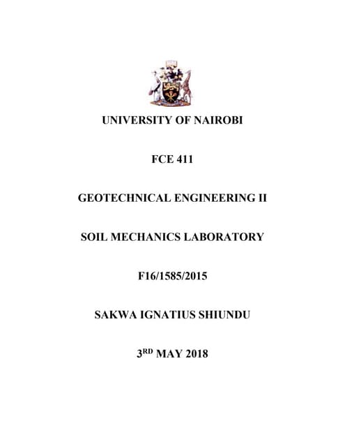 1-D Consolidation Test | PDF | Geology | Science