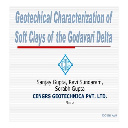 Geotechnical characterizaton of soft clays of the godavari delta | PDF