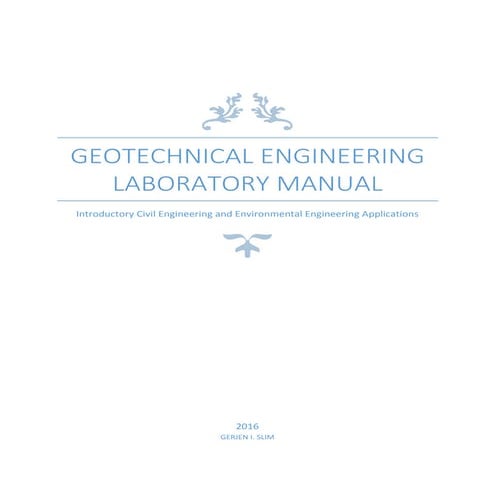 Geotechnical Engineering Laboratory Manual | PDF