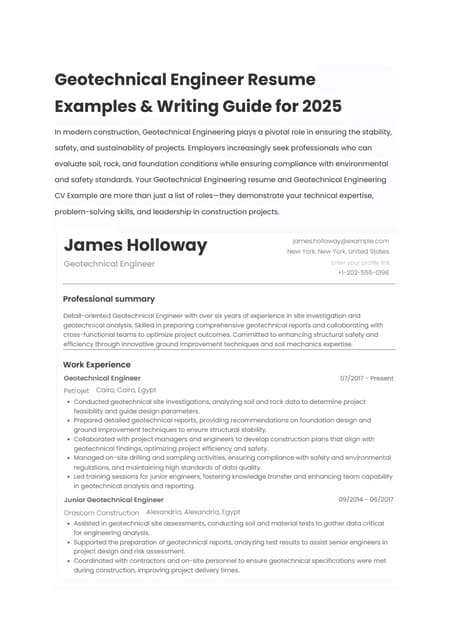 Mechanical Engineer Resume Examples & Writing Guide for 2025 | PDF