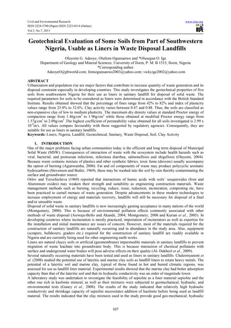 IRJET- Effect of Dumping on Geotechnical Properties of Soil: A Review | PDF | Civil Engineering ...
