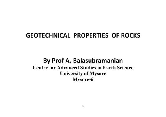 physical properties of rocks | PPT