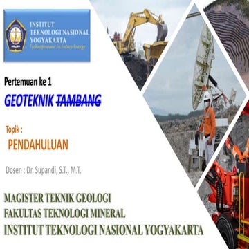 Geoteknik Pasca Pertemuan 1 pertemuan 1. | PDF