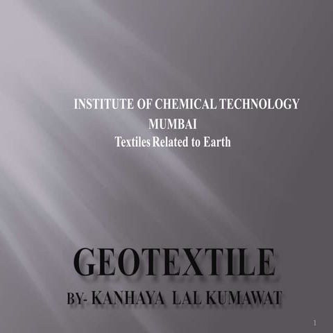 Geo textile technical textile | PPTX