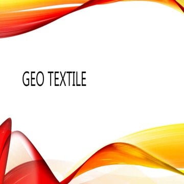 Geo textile | PPTX