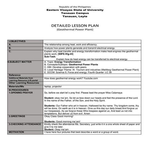 Energy from Volcanoes | PPTX