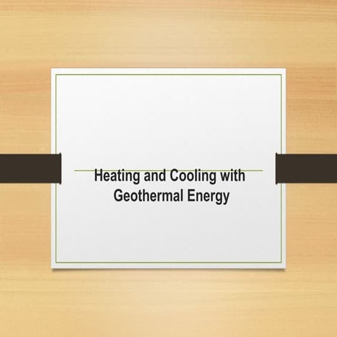 Geothermal and bio energy | PPT
