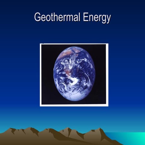Geothermal energy | PPT