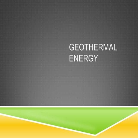 Geothermal energy | PPT