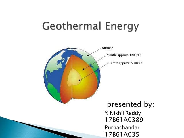 Presentation on Geothermal Energy | PPTX